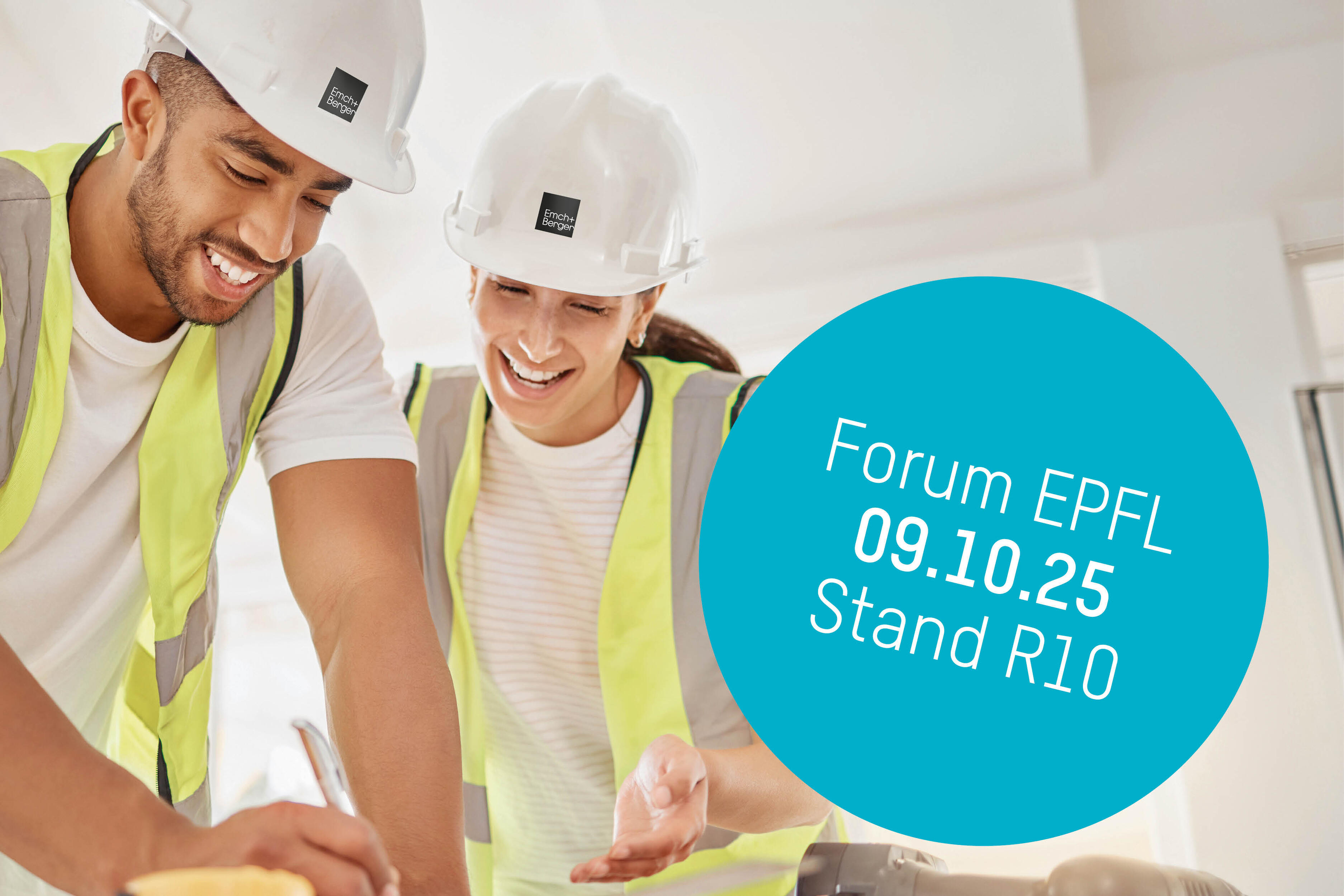 Venez nous rendre visite le 9 octobre 2025 au Forum EPFL – stand R10 ! | Emch+Berger